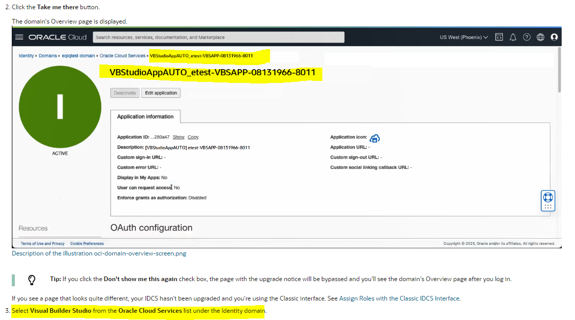 Not able to Assign VB Studio Roles in Oracle Identity Cloud Service ...