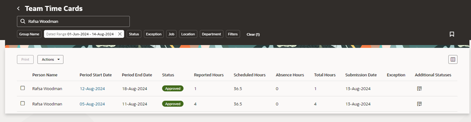 Redwood: Employee Existing Time Cards not returning data with seeded ... Redwood: Employee Existing Time Cards not returning data with seeded ...
