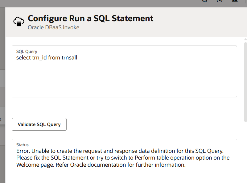 Error: Unable to create the request and response data definition for ...