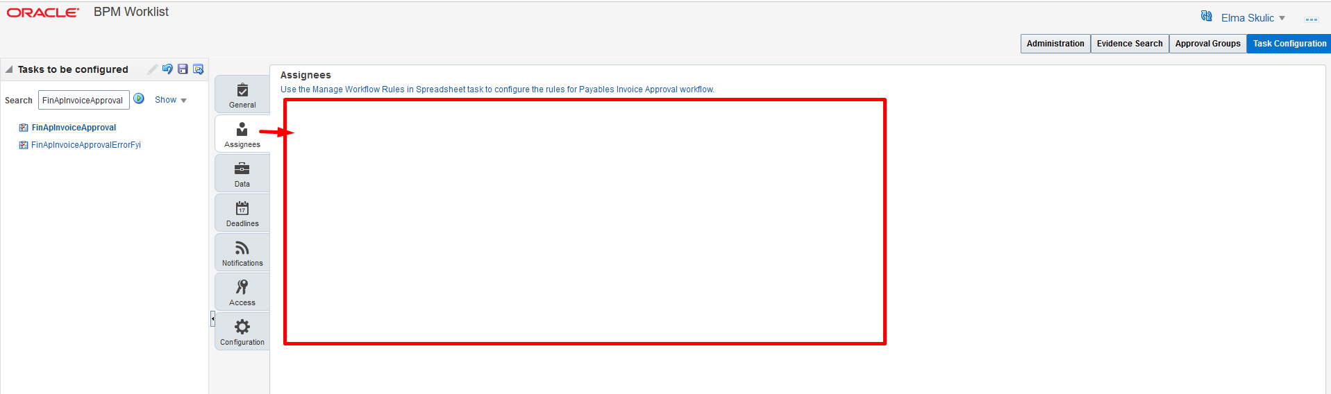 Bpm Worklist Task Finapinvoiceapproval Assigness Is Blank — Cloud Customer Connect
