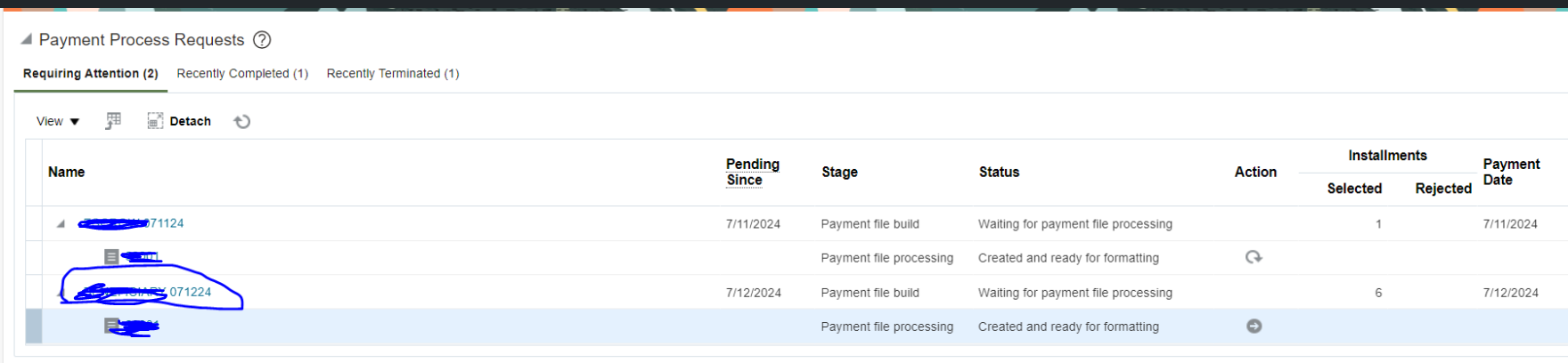 Payment stuck in Payment stuck in