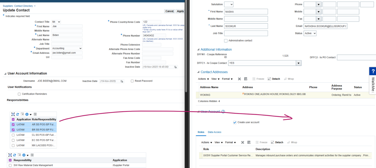 How to Customize Supplier Contact Page to Display Region Role from ...
