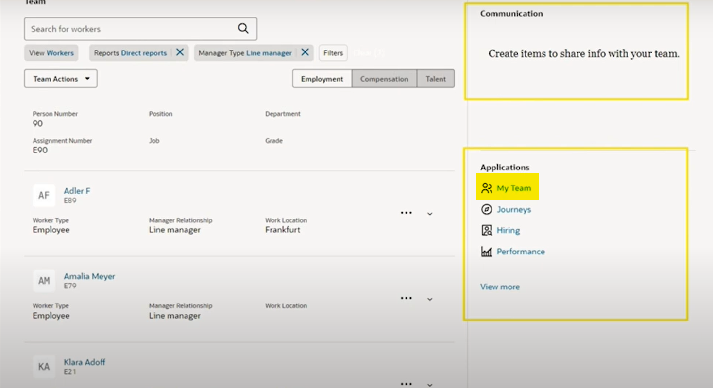 How to enable My Team application under team center activity — Cloud ...