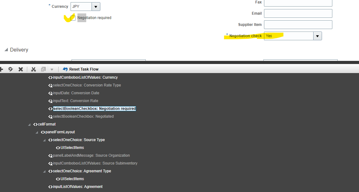 Enable The Negotiation Required As Checked Based On Dff Field Selection During Requisition