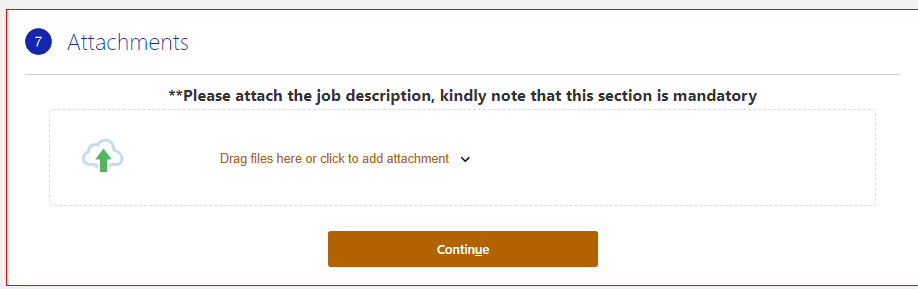 How To Add Text In Attachment Section Of Requisition Creation Page — Cloud Customer Connect