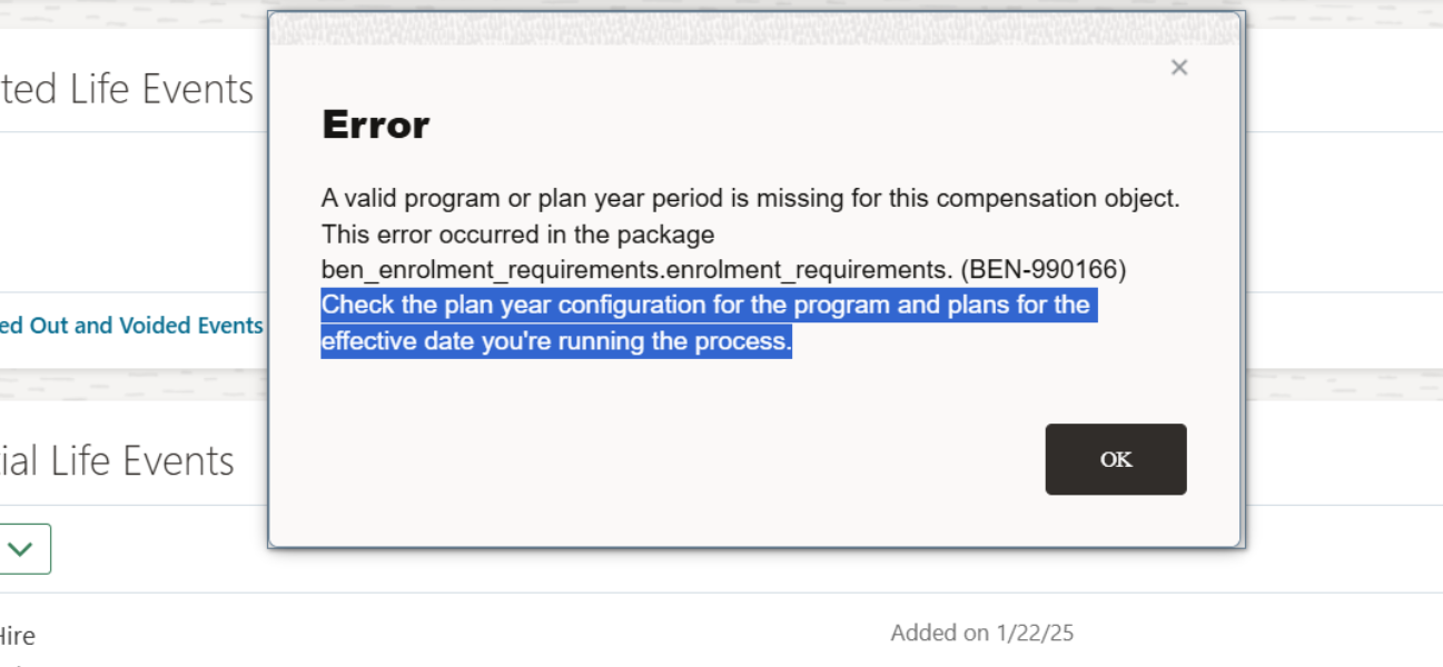 The New Hire coverage start date formula is giving error on evaluation ...