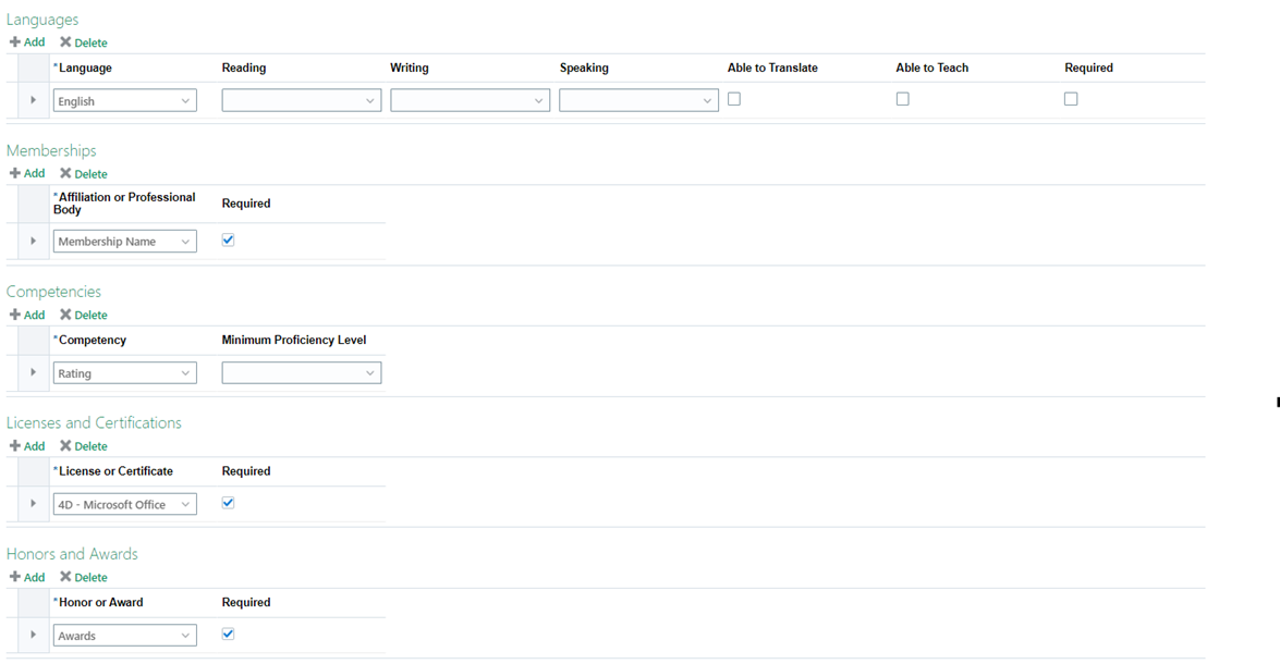 How To Display Content Sections In Job Profile Page On Job Requisitions Page — Cloud Customer