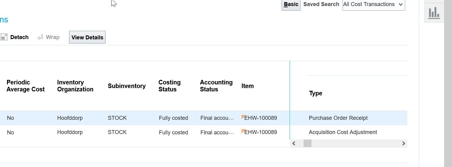 Why the Purchase order receipt and acquisition cost adjustment events ...