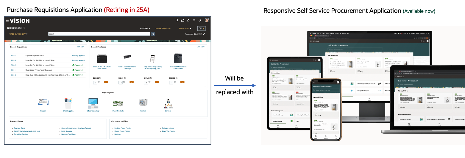 Faq Responsive Self Service Procurement App Replacing Purchase Requisitions Workarea In 25a