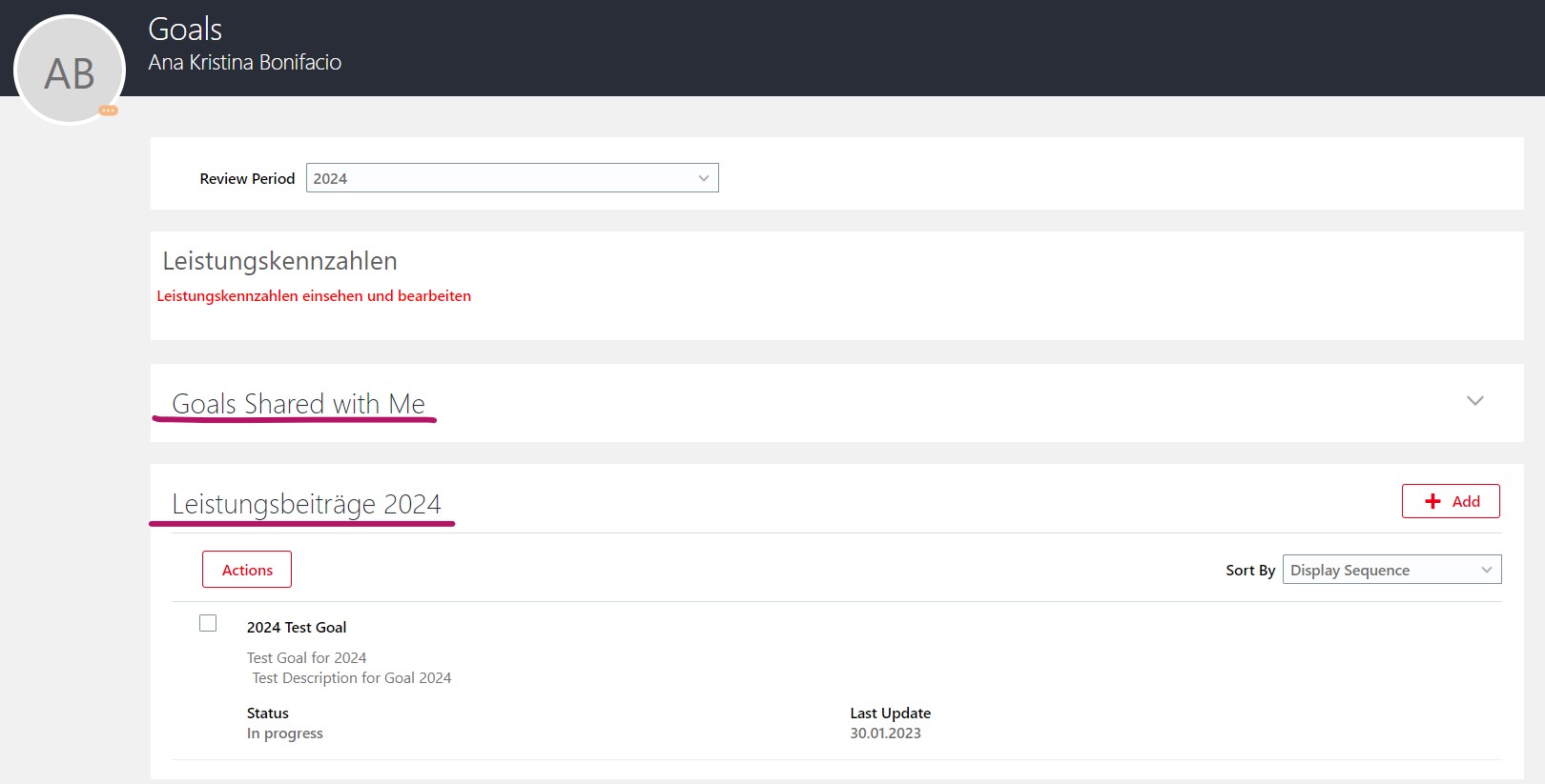 Font of standard content section headers — Cloud Customer Connect