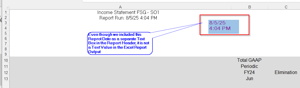 Oracle EPM Narrative Reporting Report Header Report Date need as Text ...