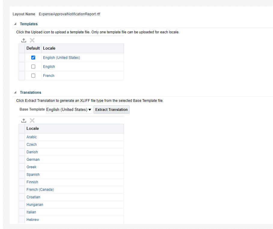 Expense Approval Notification Template Not Picking The Locale Template — Cloud Customer Connect