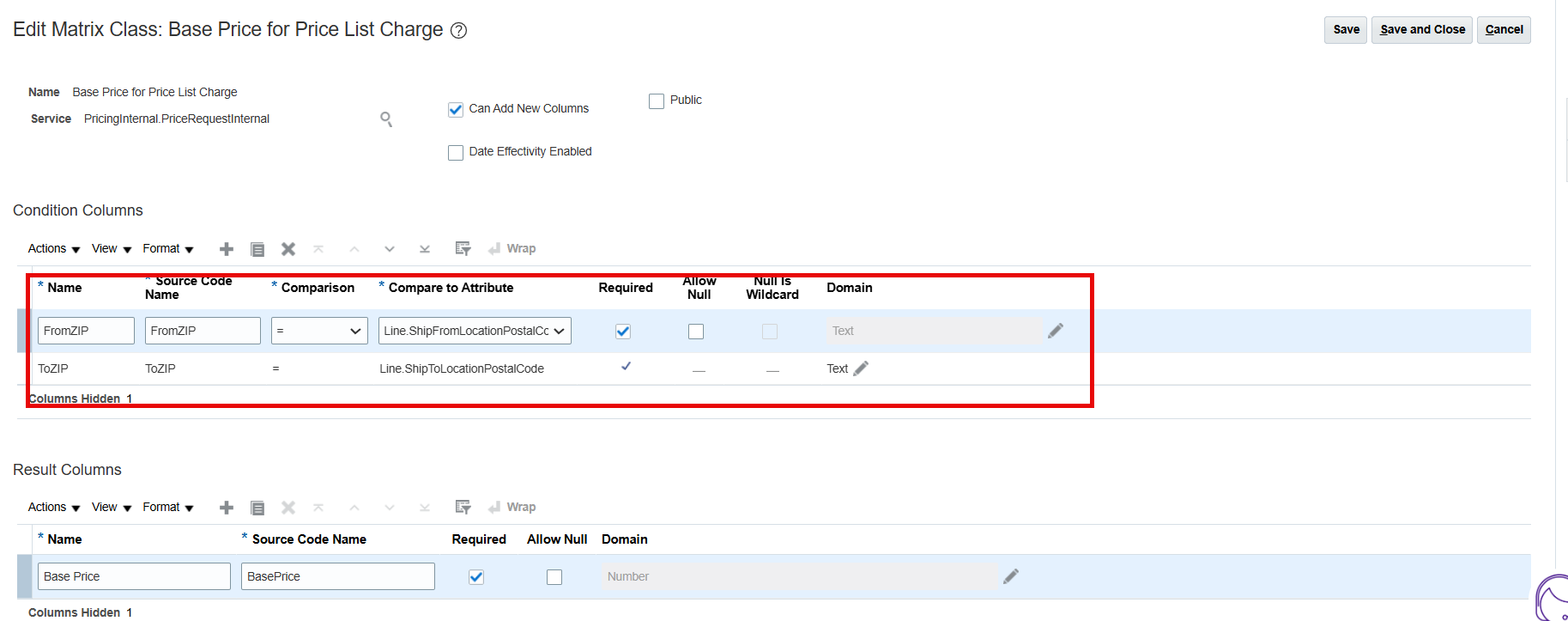 Create Base price based on Matrix Class — Cloud Customer Connect