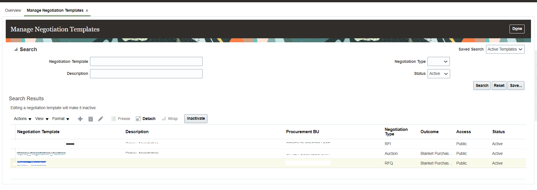 SQL query for Manage negotiation Template for Sourcing module — Cloud ...