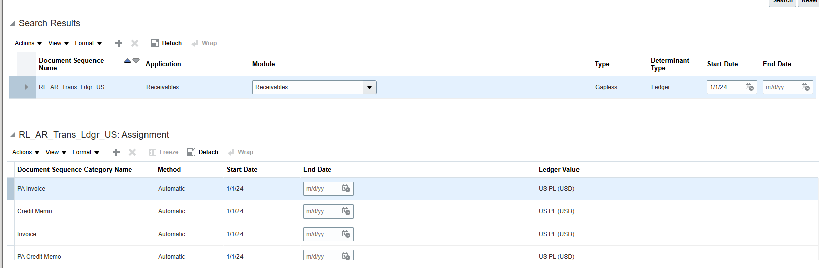 Can you enable AR document sequences for transactions ONLY - not receipts, activities, etc ...