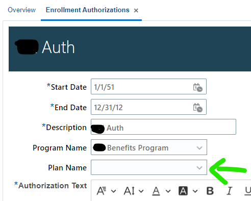 How to Create Enrollment Authorization per Plan? — Cloud Customer Connect