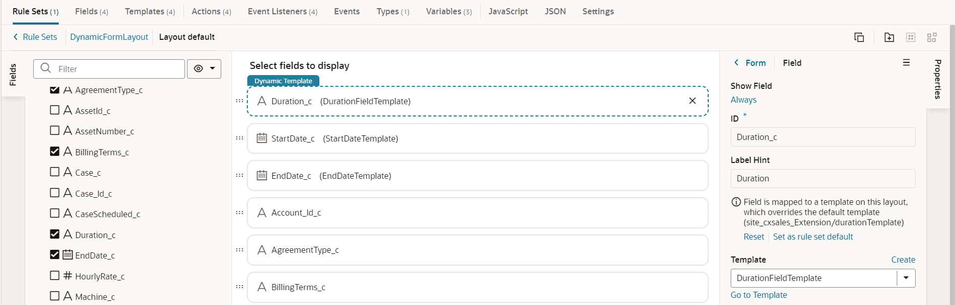 How to apply template for LOV field in layout? — Cloud Customer Connect