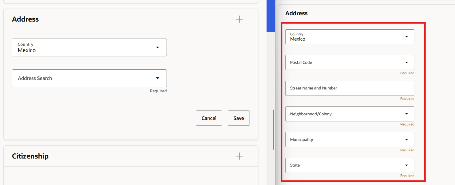 Name of the privilege to view Address fields — Cloud Customer Connect