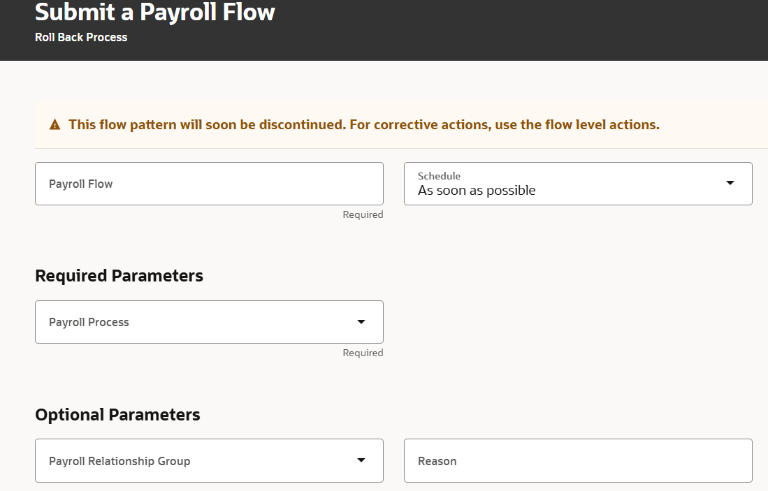 Roll back process payroll flow getting decommissioned — Cloud Customer ...