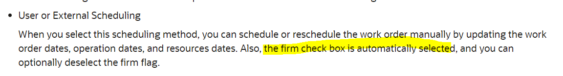work order firm checkbox not auto selected after released from ...