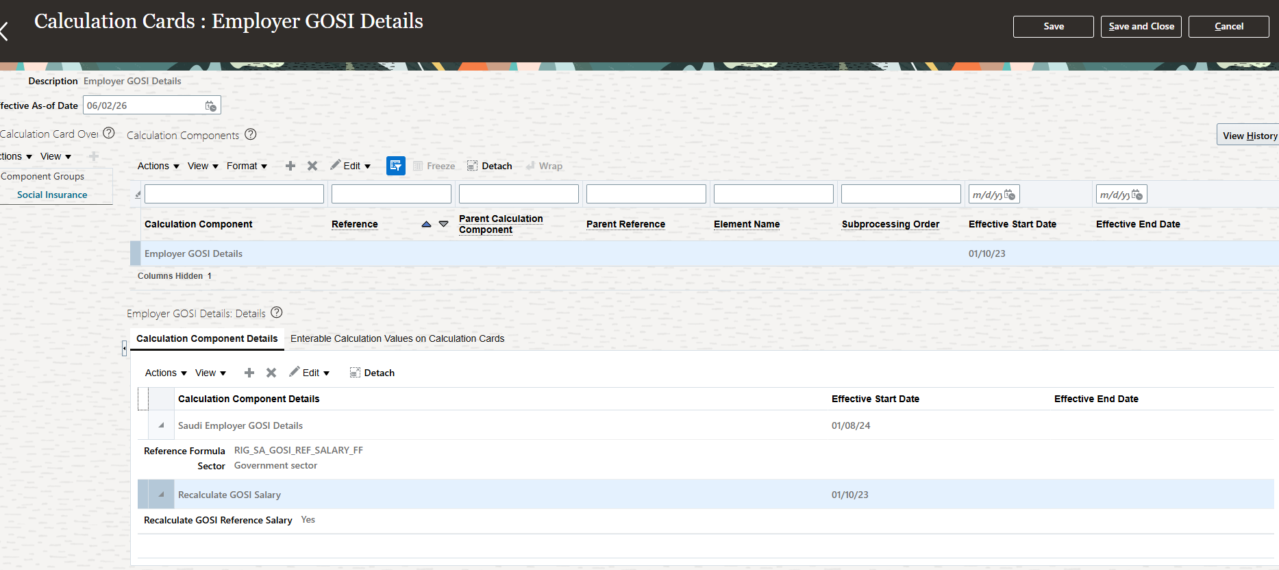 GOSI Calculation Adjustment at legal entity level not working — Cloud ...