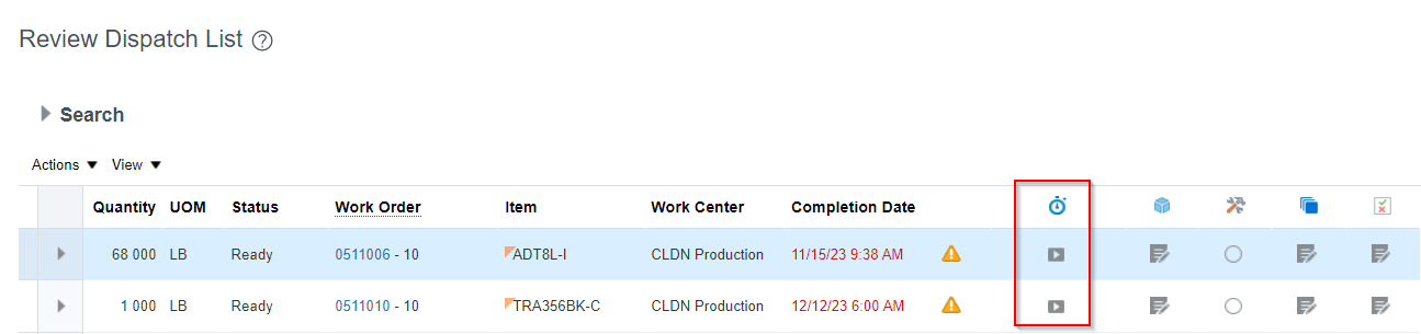 What does the start and stop operation column and buttons do? — Cloud ...