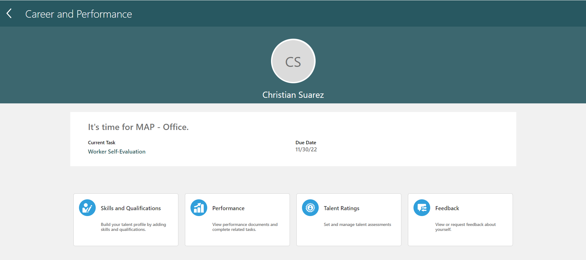 How to enable Goals tile in Career and Performance — Cloud Customer Connect