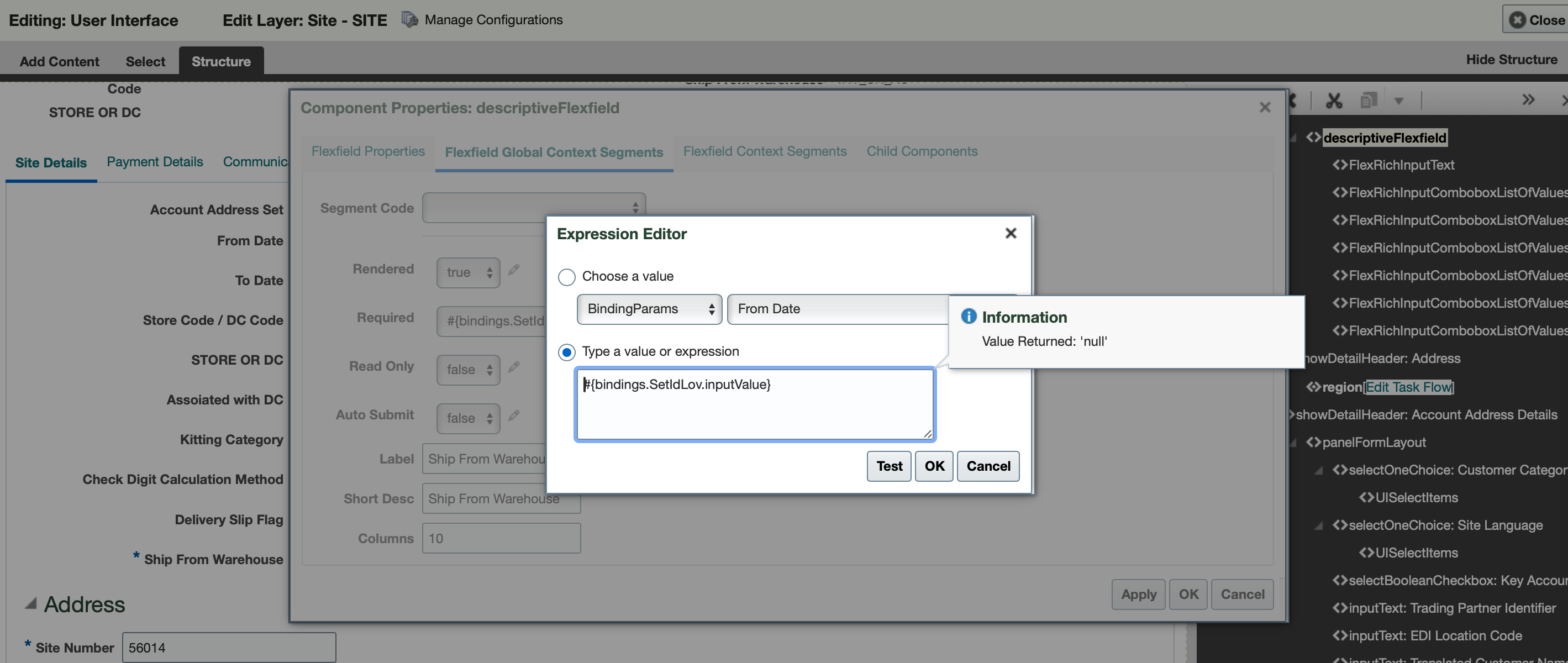 Binding Parameters not available in customer site page sandbox — Cloud Customer Connect
