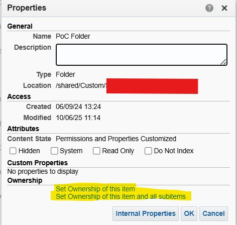 How to hide "set ownership of this item" from properties option in ...