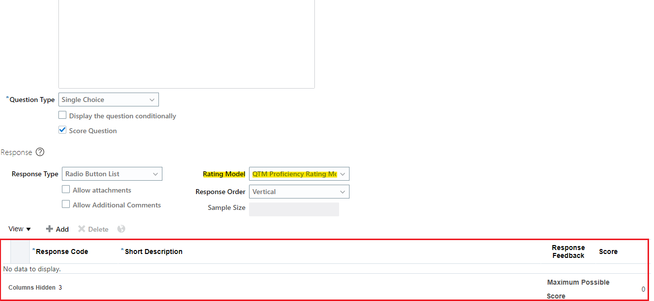 How To Automatically Generate Answers For Questions With A Rating Model Uploaded Using Hdl