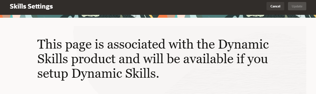This page is associated with the Dynamic Skills product and will be ...