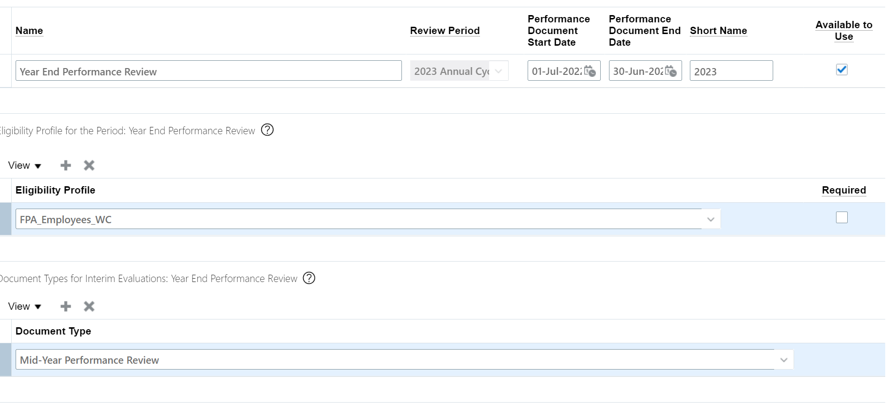 Document types for interim evaluation — Cloud Customer Connect