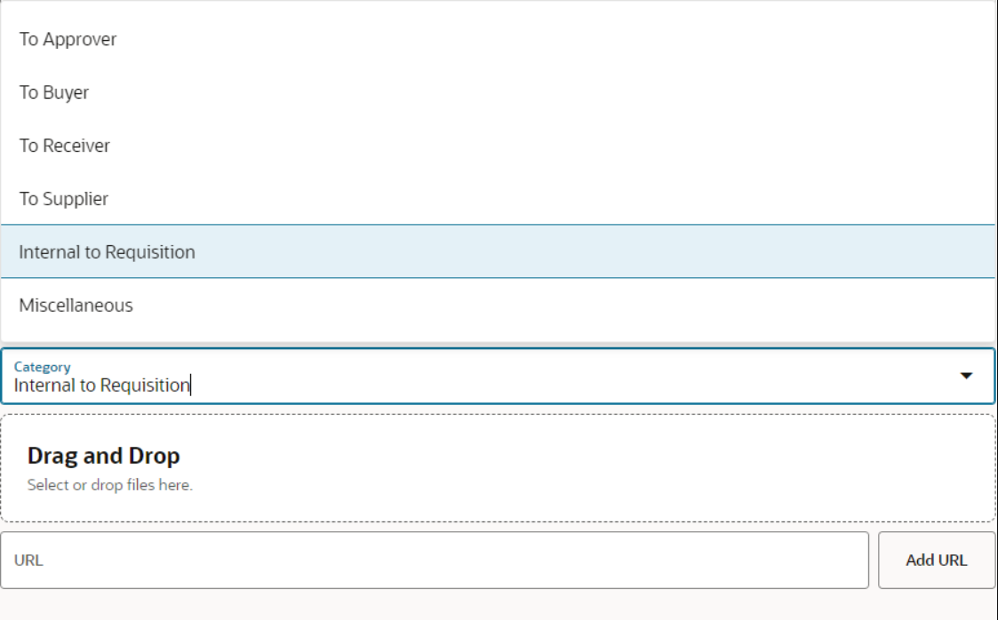 When adding attachments to a requisition, the requestor can only select ...