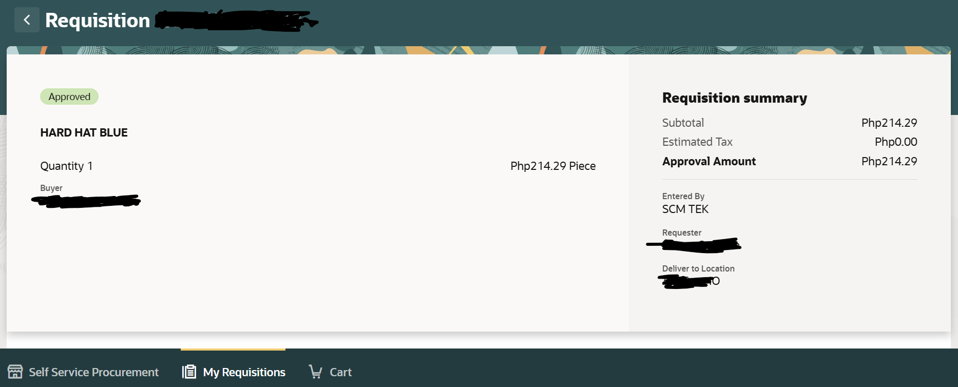 Requisition Distributions Not Visible For Approved Requisitions In Responsive Ssp — Cloud