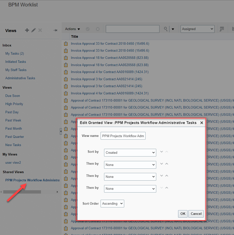 Bpm Worklist How To Identify Or Recreate Shared Views — Cloud Customer Connect
