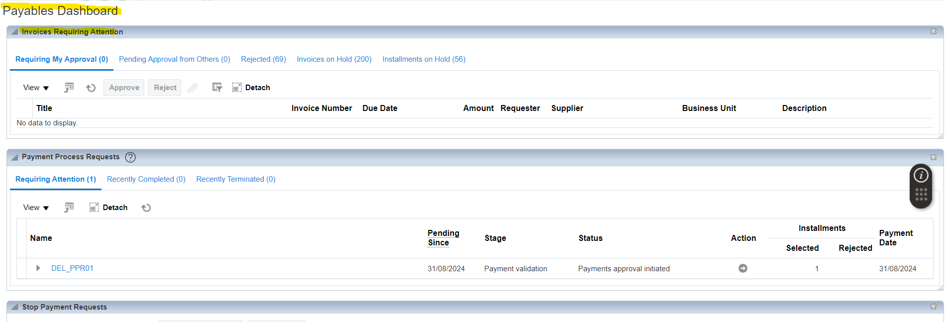 How to add a DFF status as additional info into AP and AR dashboard ...