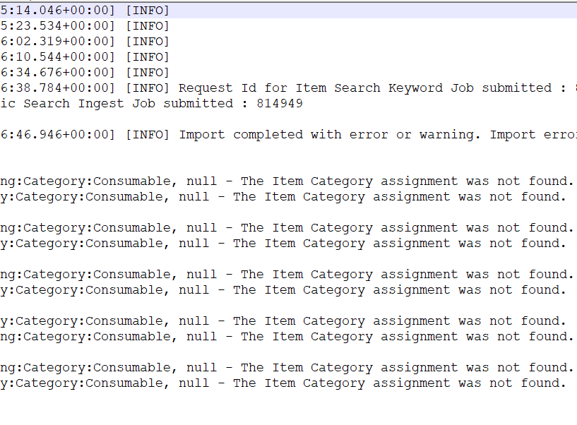Unable to Update Item Category using FBDI template — Cloud Customer Connect
