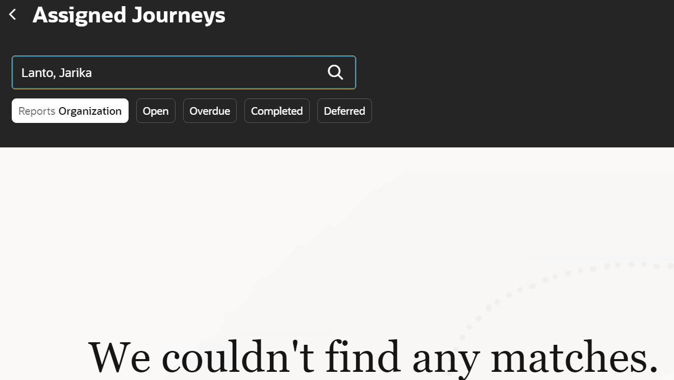 Assigned Journeys Not Working For Line Manager — Cloud Customer Connect