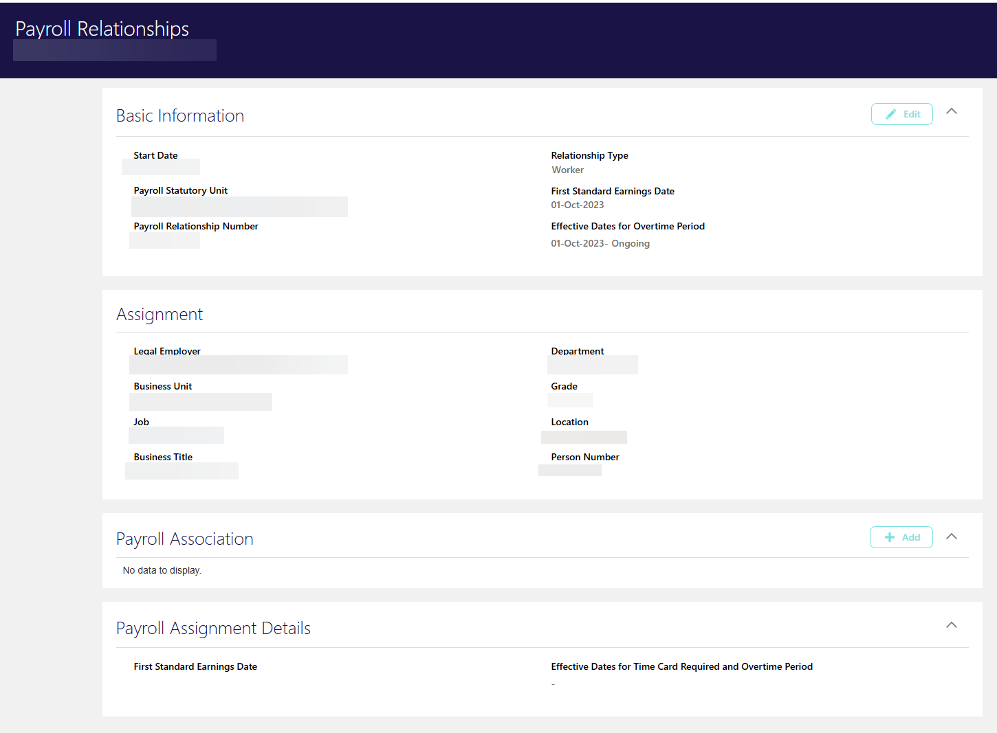Payroll Assignment Details Not Added When Employee Transferred Is There A Way To Add After