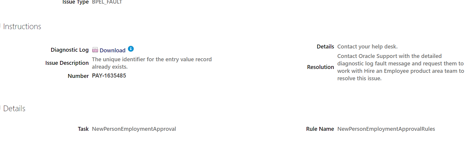 The unique identifier for the entry value record already exists issue ...