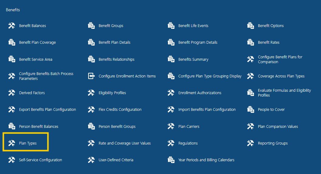Will the configuration tasks for the benefit module be available on ...