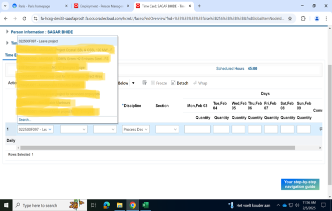 Leave Project to be available only to Host Secondees — Cloud Customer ...