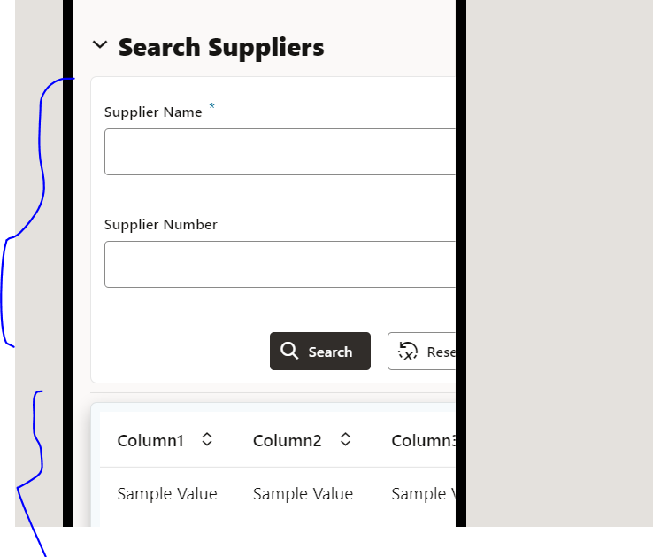 Form Layout And Table Is Not Adjusting For Smaller Size — Cloud Customer Connect