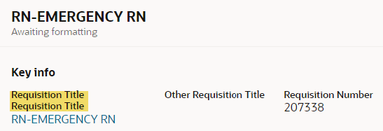 Recruiting Activity Center Requisition Title Displays Twice Preview Panel — Cloud Customer Connect
