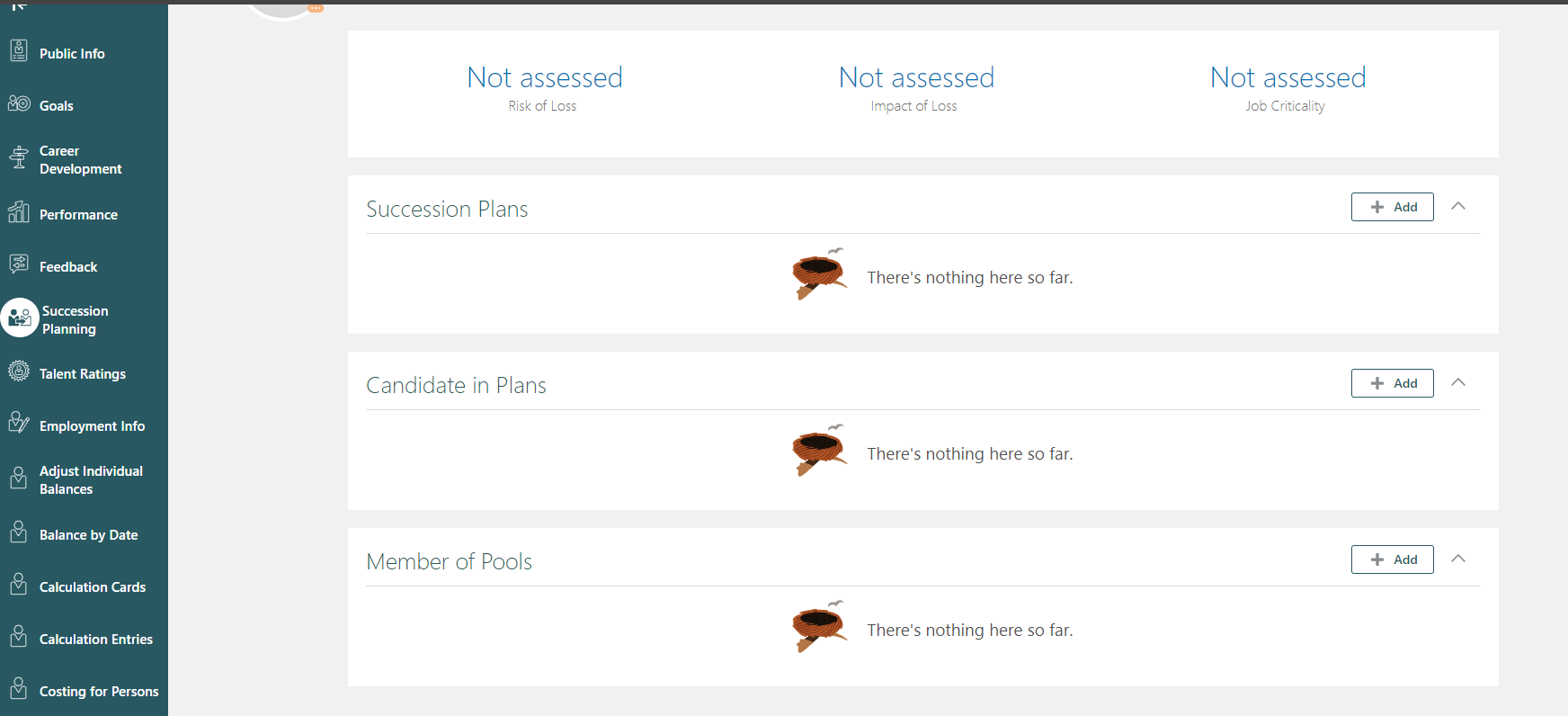 How To Hide This Add Button In Succession Plan In Person Spot Specifically For Line Manager