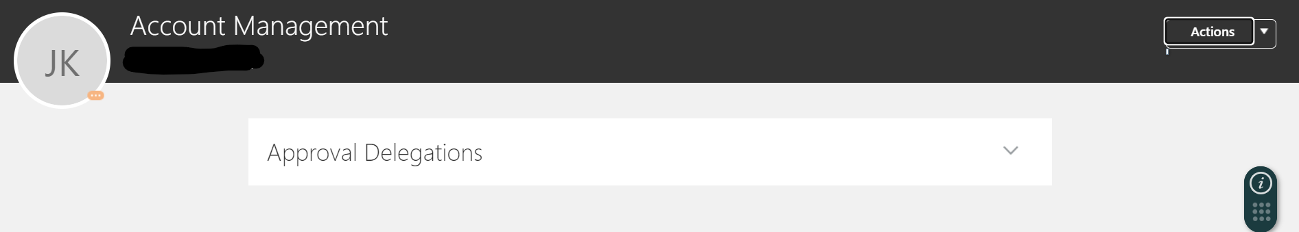 Is It Possible To Remove The Actions Button In The Roles And Delegations Tile — Cloud Customer