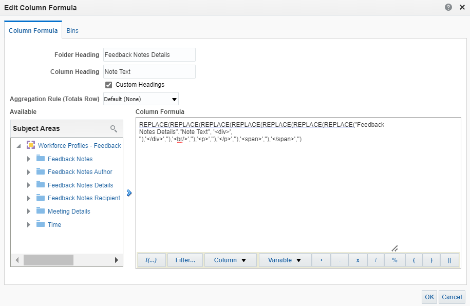 How to make Note Text readable in Workforce Profiles - Feedback Notes ...