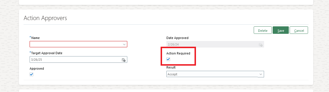 Action Required Checkbox For Owners Reviewers Approvers Workflow — Cloud Customer Connect