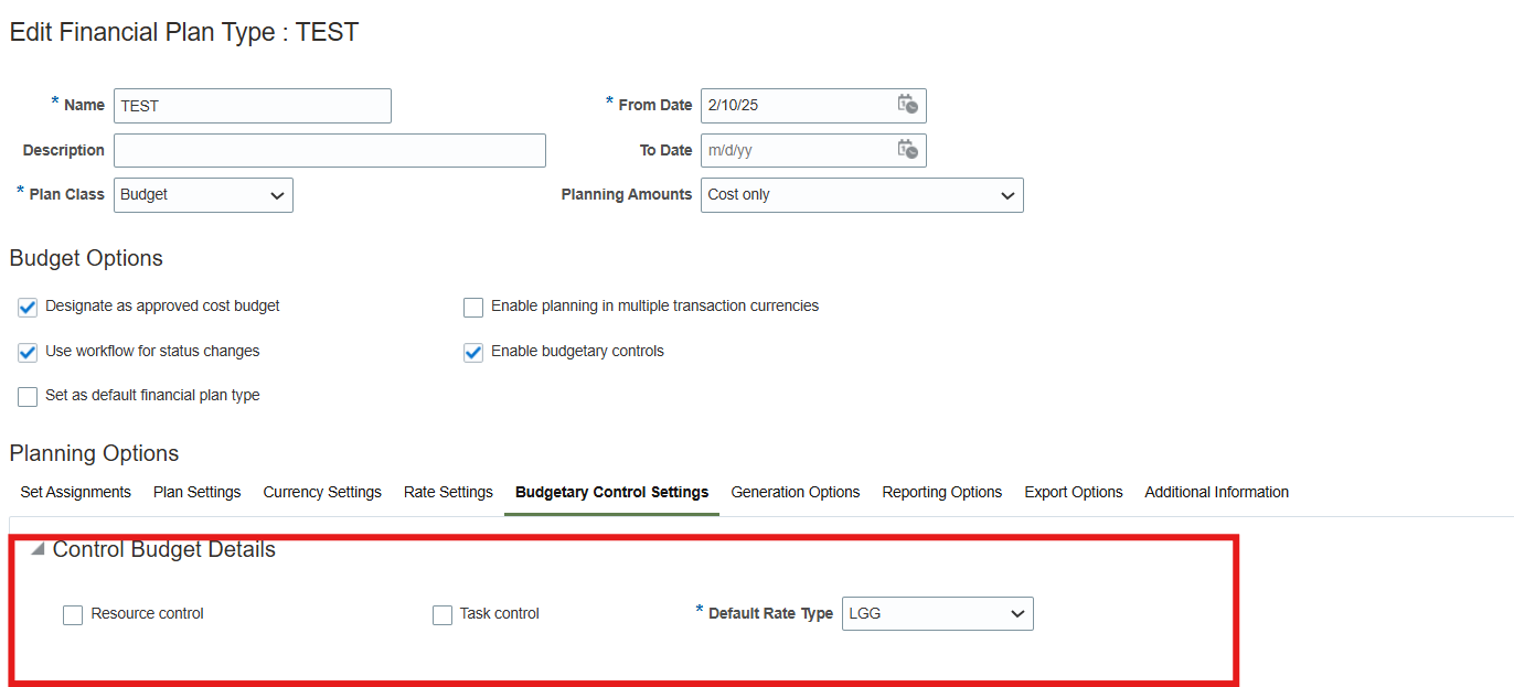 Query or Table for Budgetary Control Settings under Manage Financial ...