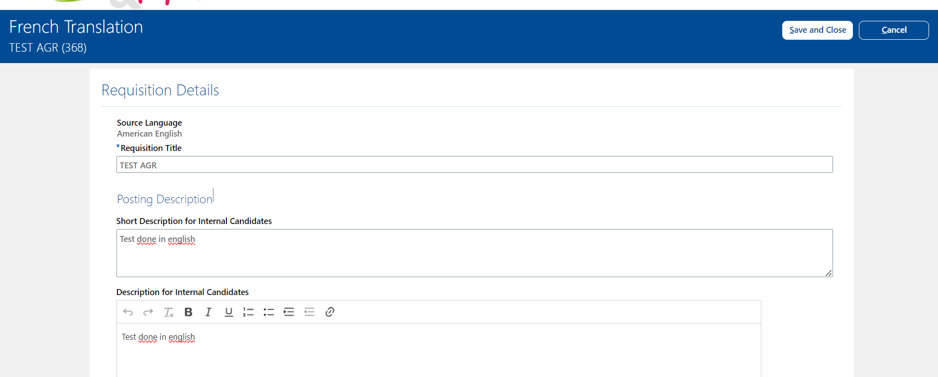 Job Requisition Template Hdl Description For Candidate By Default Not